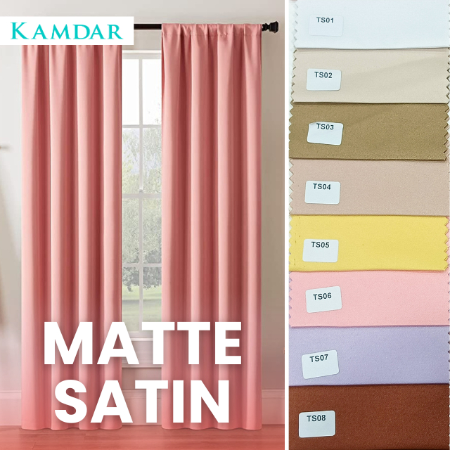KAMDAR Matte Satin Kain Langsir/Curtain/Curtain Blackout Bidang 60 ...