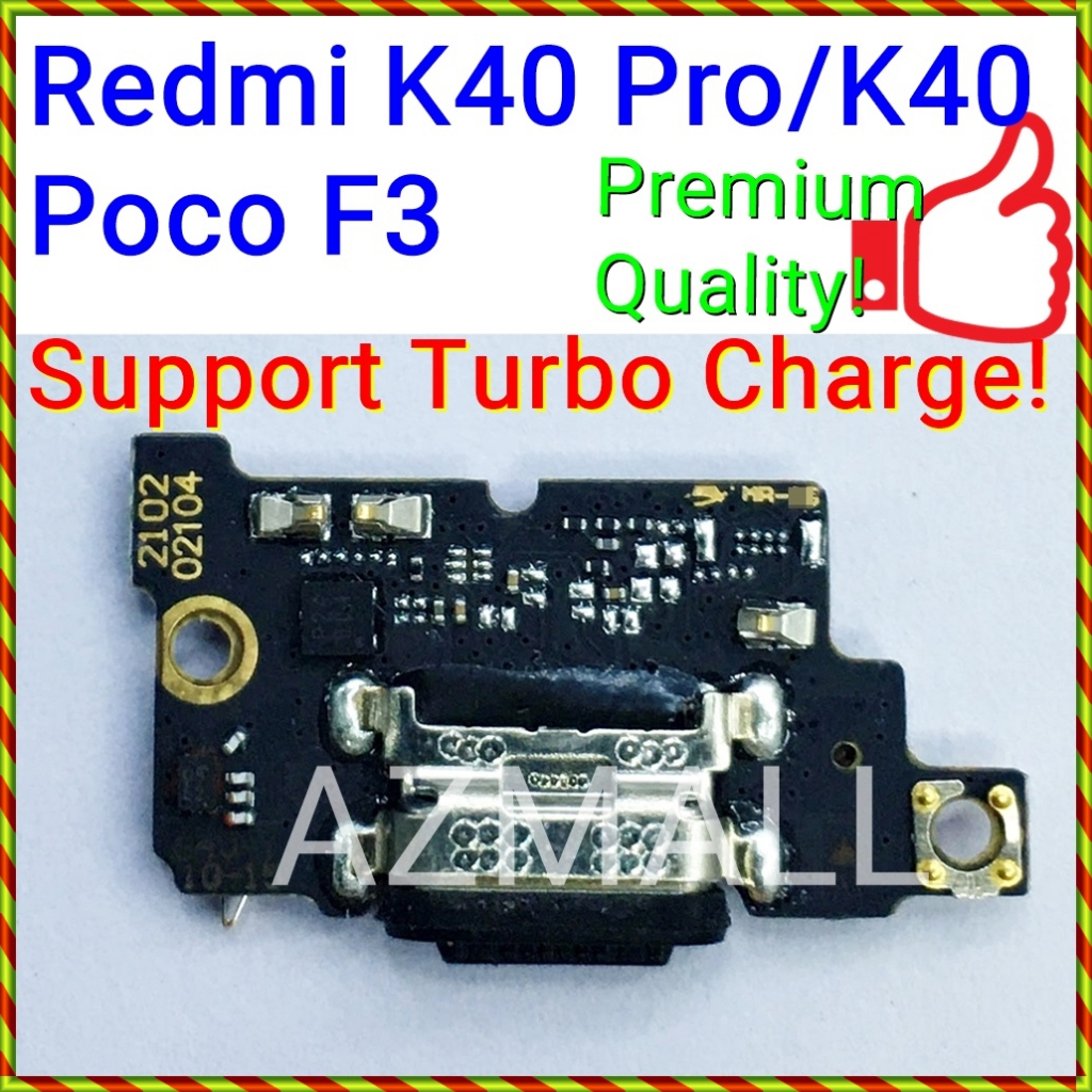 (33W Turbo Charge) NEW ORI Charging Port FULL IC Board MIC Ribbon Xiaomi Poco F3 / Redmi K40 ...
