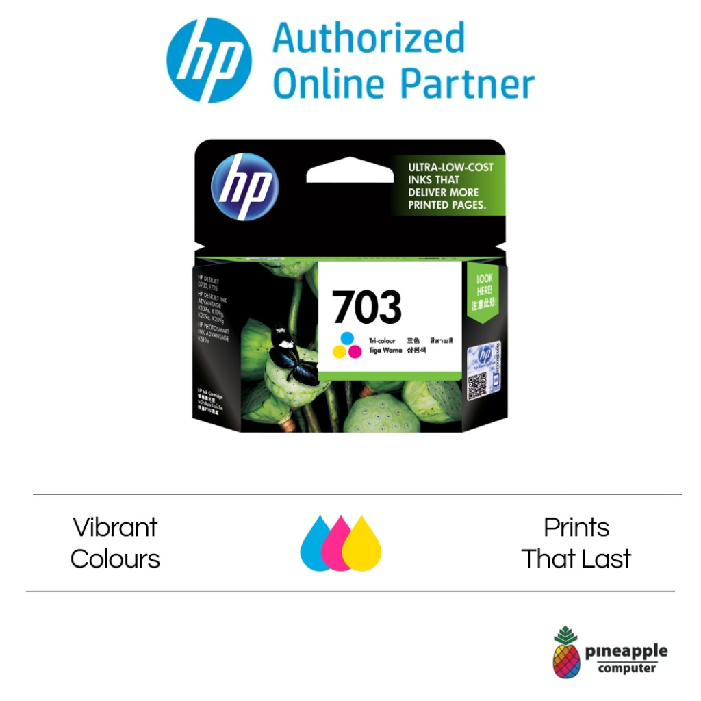 HP 703 Tri-color Original Ink Advantage Cartridge For D730/K209g/F735 ...