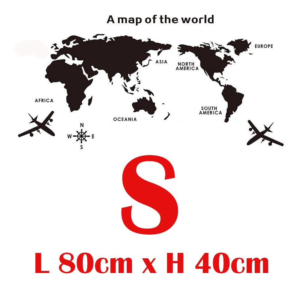 【Ready Stock】World Map Wall Sticker Acrylic 3D Solid Crystal World Map ...