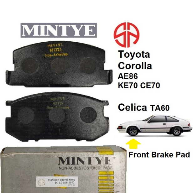 Toyota Corolla AE86 Brake Pad Front MP-102J Mintye KE70 CE70 AE71 04491 ...