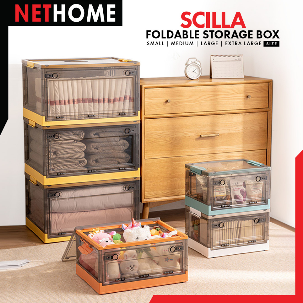 ⚡️NETHOME⚡️Scilla Large Capacity Portable Transparent Storage Box ...