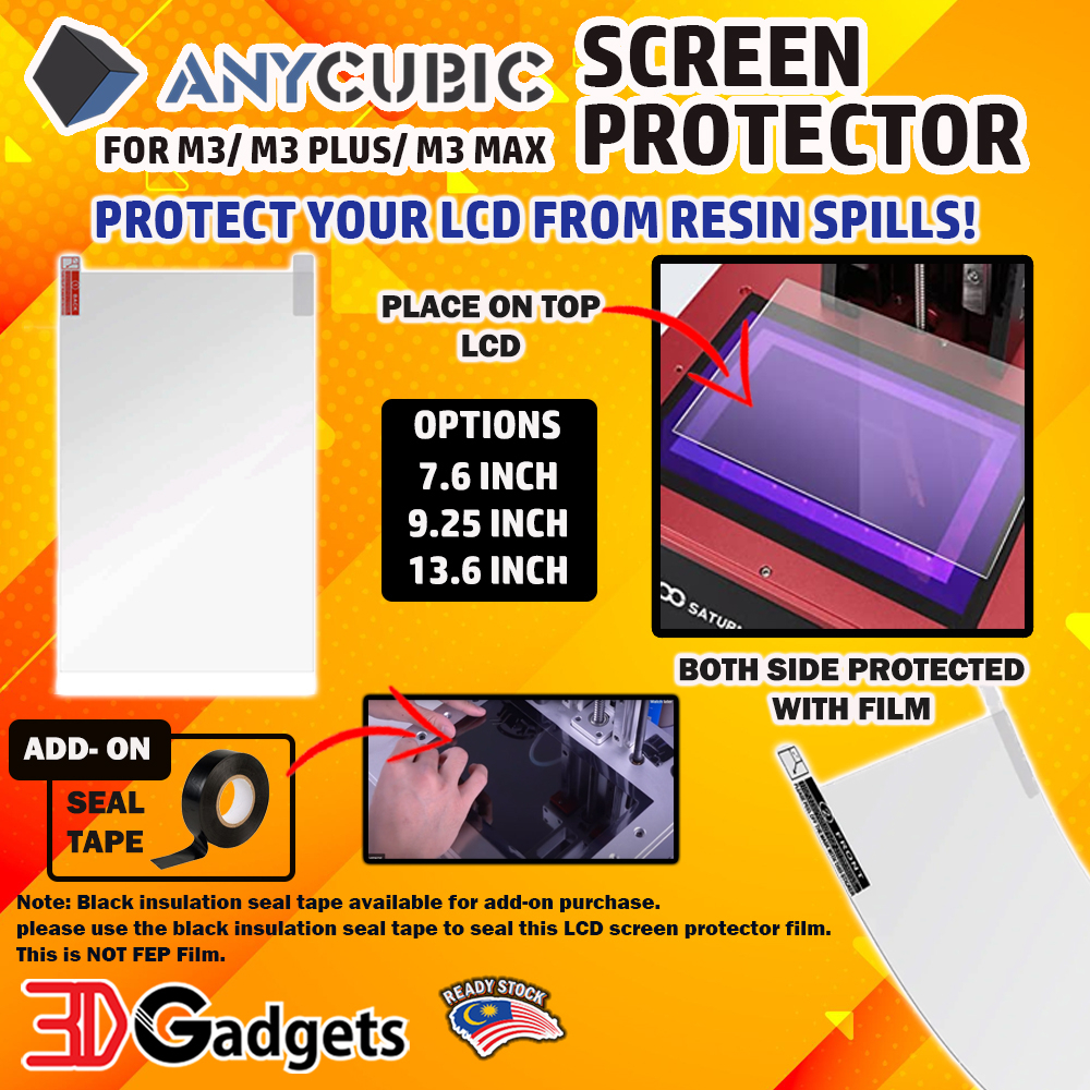 Anycubic LCD Screen Protector Film for M3/ M3 PLUS/ M3 MAX MSLA Resin ...
