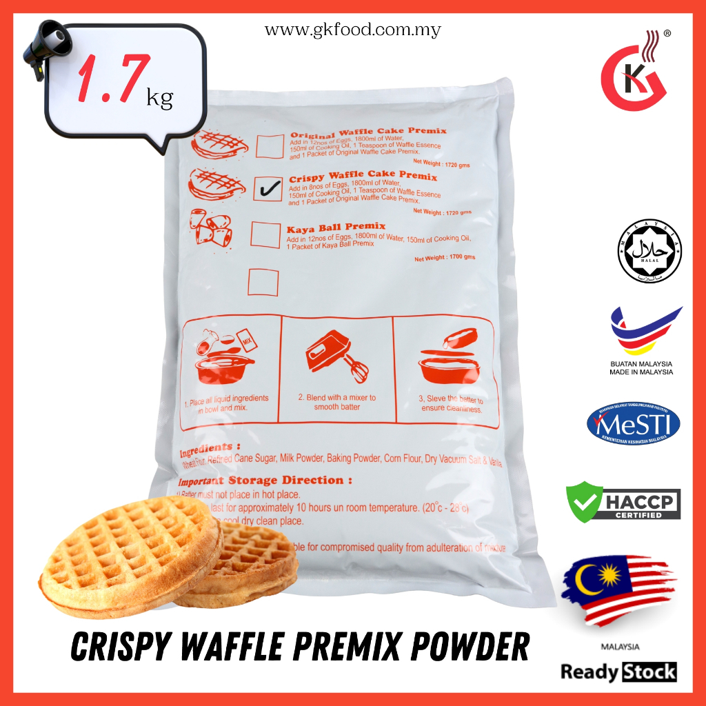 G&K Crispy Waffle Premix Powder 1700g | 脆皮华夫饼预混粉 | Shopee Malaysia