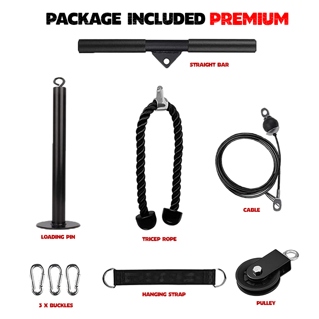 Tricep Rope Tricep Equipment Pulley Cable Gym Tricep Set Fitness Pulley ...