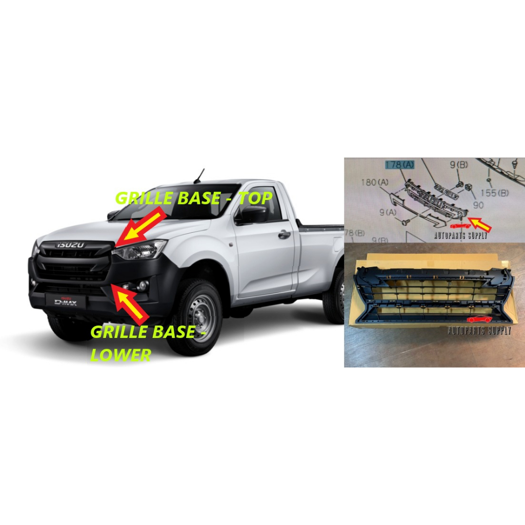ORIGINAL ISUZU DMAX D-MAX SINGLE CAB 2021 - 2023 FRONT GRILLE BASE ...