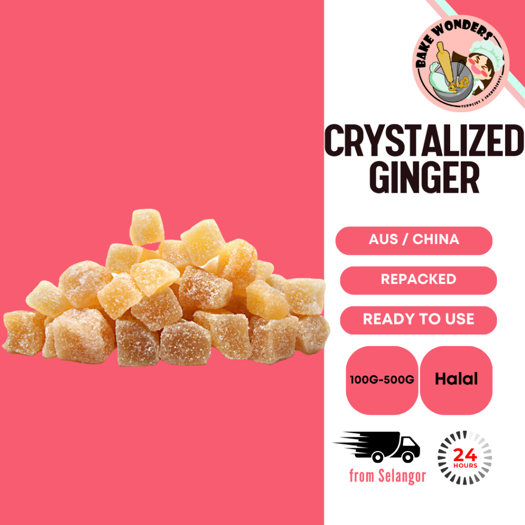 (100g/250g/500g) Crystallised Ginger/ Sugared Ginger/ Australian ...