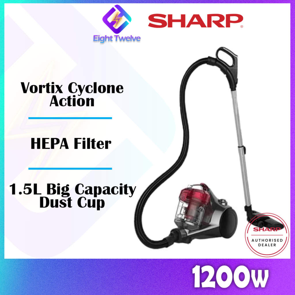 SHARP 1200W Bagless Vacuum Cleaner | Vortix Cyclone Action | HEPA ...