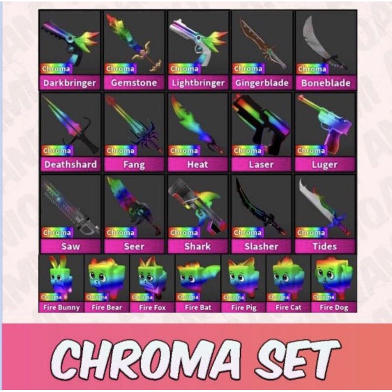 MM2 (Murder Mystery 2) Weapons - Godlies, Ancients, Sets!! | Shopee ...