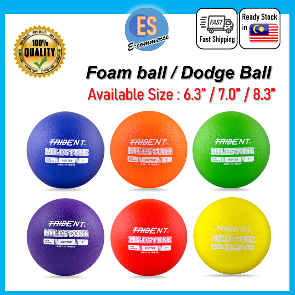 TRIDENT FOAM BALL / DODGE BALL AVAILABLE SIZE 6,3inch , 7.0inch ...
