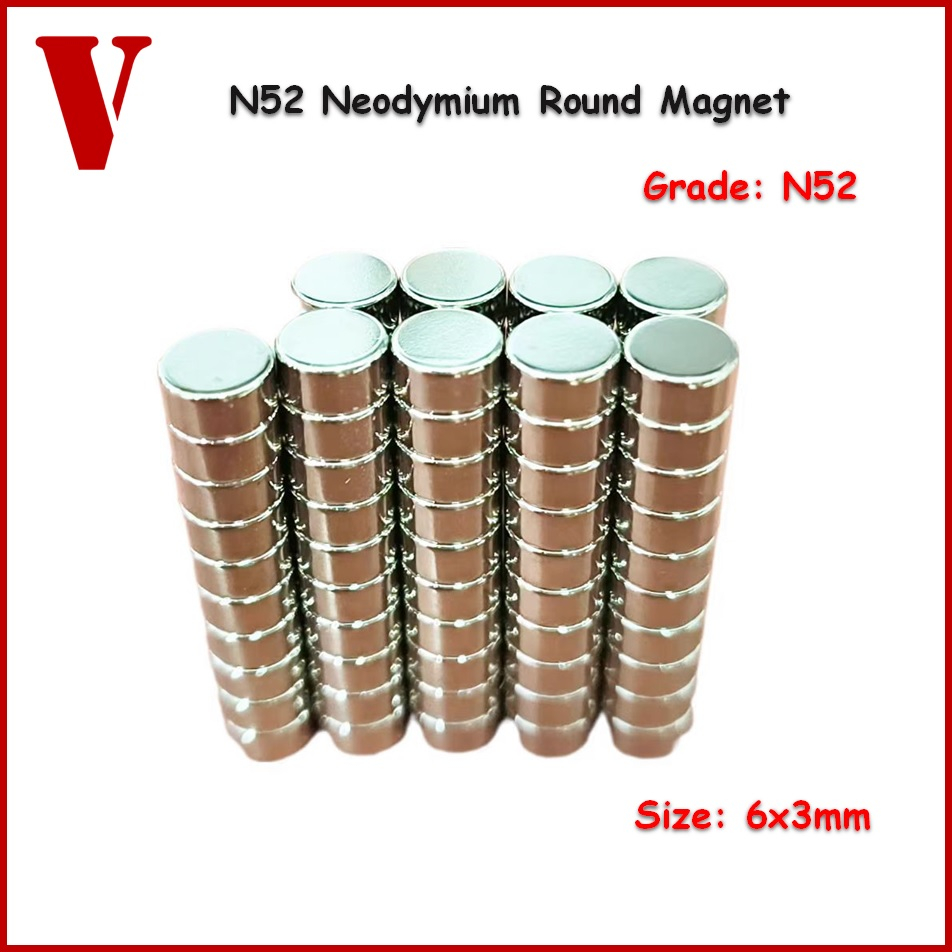 1pcs N52 Grade Neodymium Round Magnet 6*3mm For 3D Printer | Shopee ...