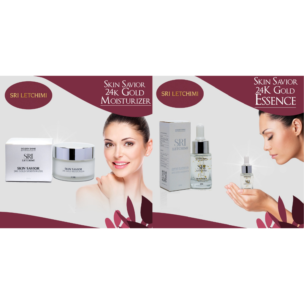 GOLDEN SHINE BRAND SRI LETCHIMI SKIN SAVIOR 24K GOLD MOISTURIZER 30ML ...