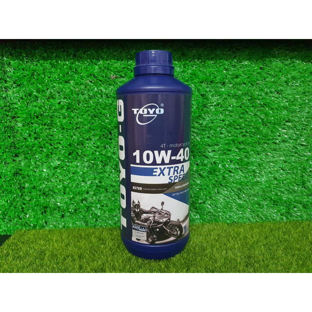 TOYO-G Extra Speed SAE 10W-40 4-Stroke Motorcycle 100% Synthetic Engine ...