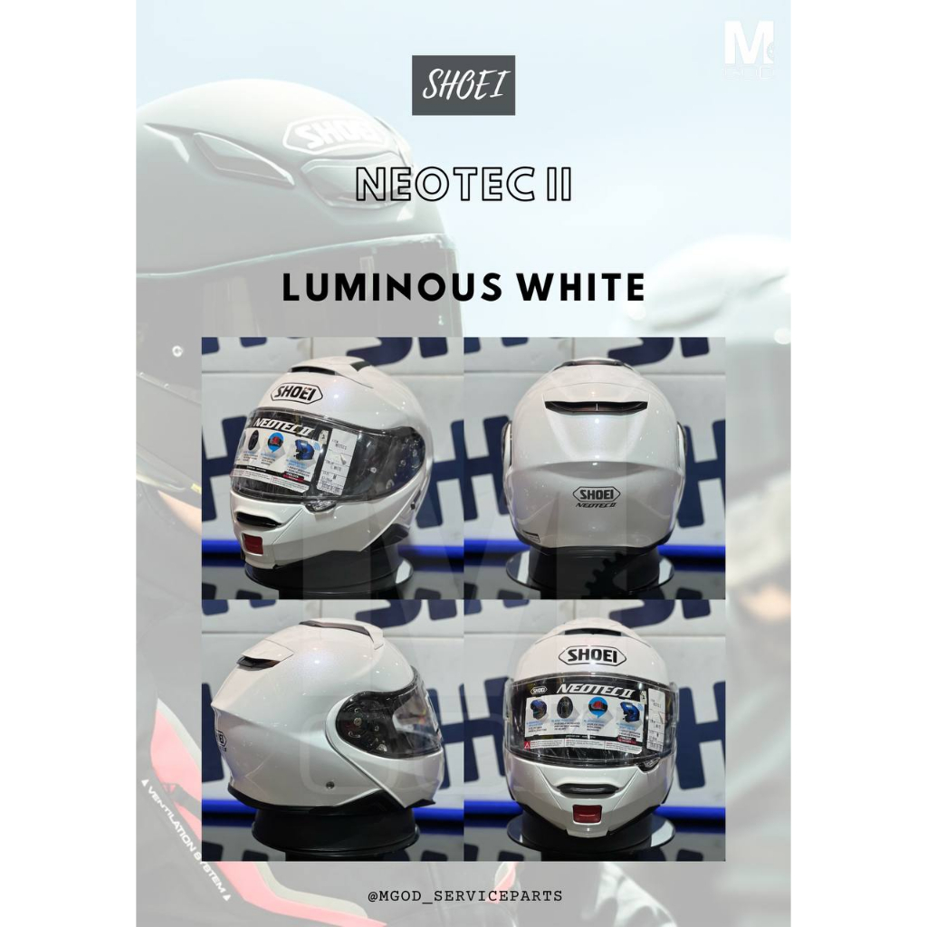 N2-LW SHOEI NEOTEC II LIUMINOUS WHITE SHOEI NEOTEC II LIUMINOUS WHITE ...