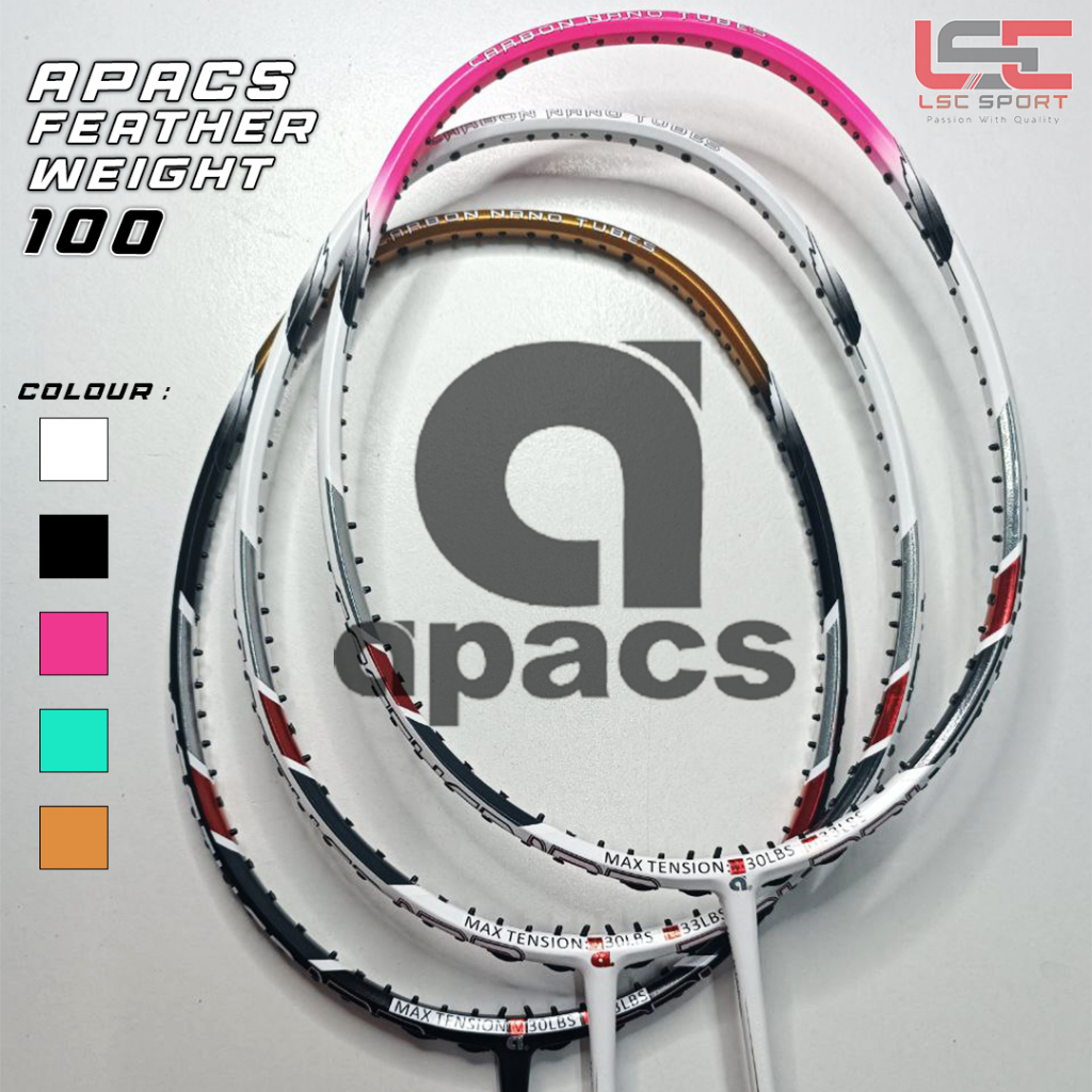 APACS Racket FEATHER WEIGHT 100 (Free String & Grip) | Shopee Malaysia