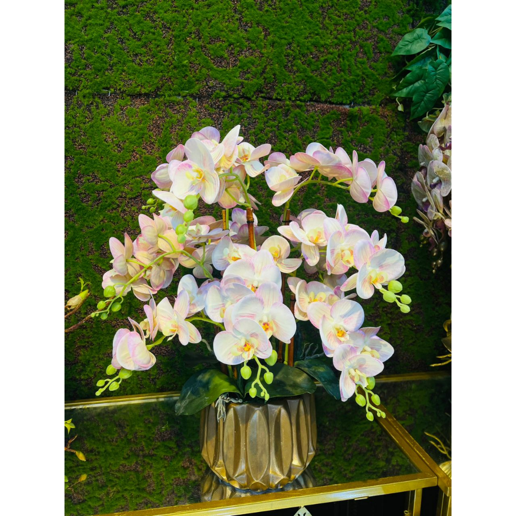 Bunga Hiasan Bunga Orkid Hiasan Rumah 3D LATEX Orchid Siap Gubah Bunga ...