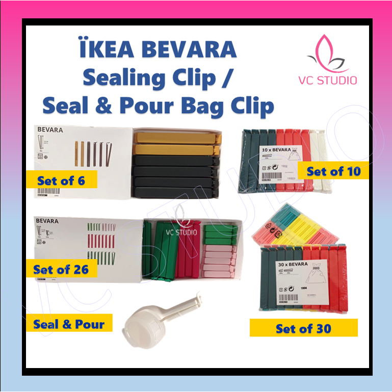 ÏKEA-BEVARA Klip Penutup Beg & Klip Tuang Mudah - Sealing Clip / Seal ...