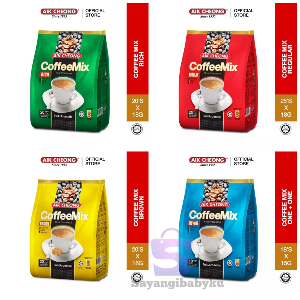 AIK CHEONG Coffee Mix 3in1 360g (18g x 20 sachets) - Rich | Shopee Malaysia