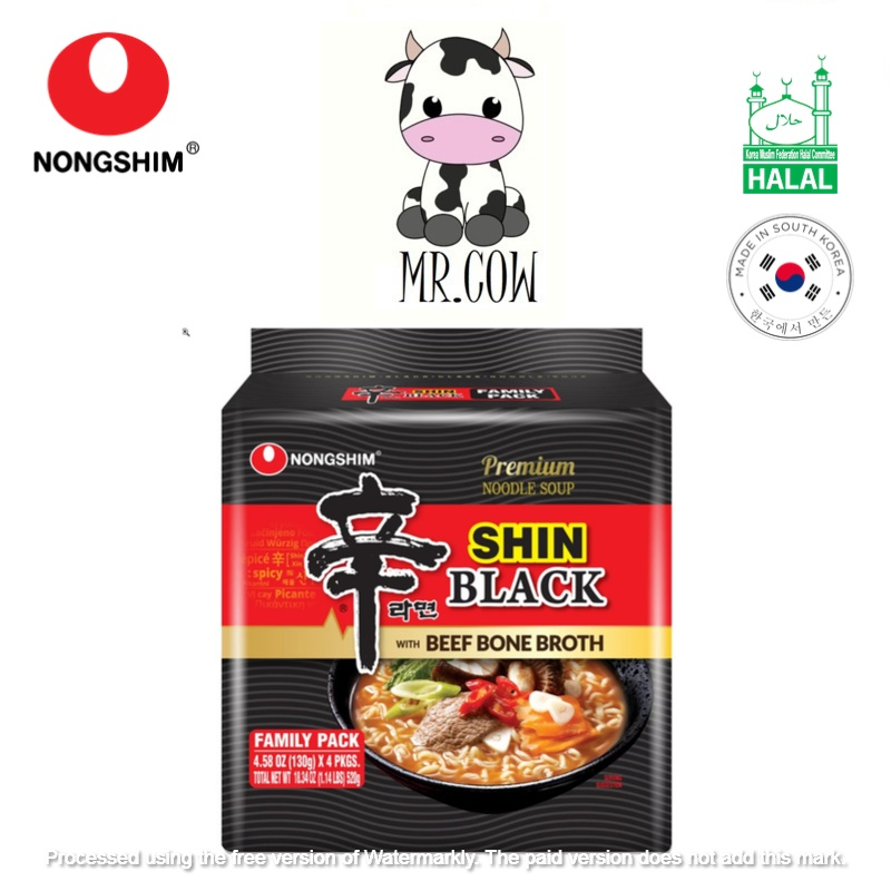 EXP:1/2026 HALAL NONGSHIM BLACK SHIN RAMYUN / NONGSHIM PREMIUM BLACK ...