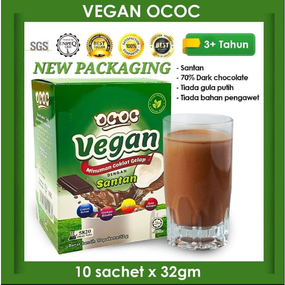 OCOC Vegan Ococ Dark Chocolate Drink Hot Coconut Milk Brain Booster Dr ...