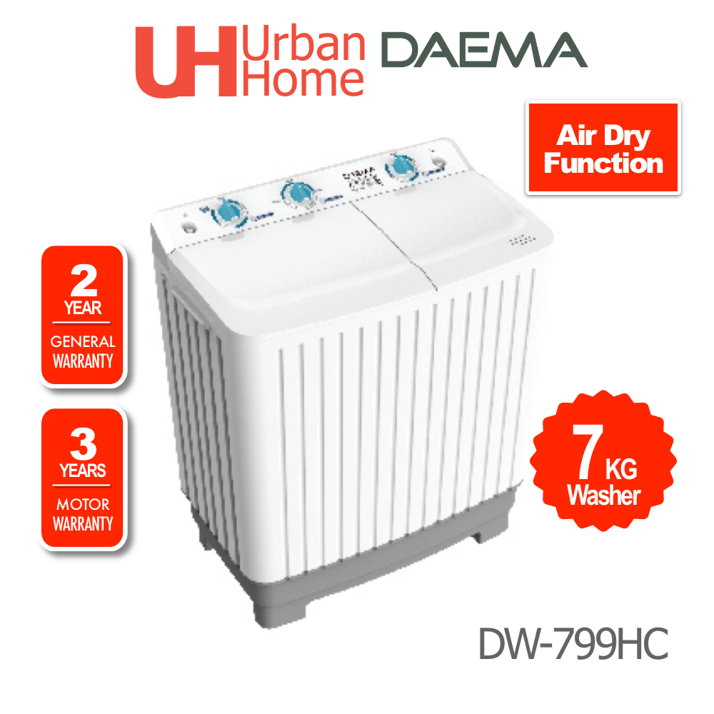 Daema Semi Auto Washing Machine (7kg Washer , 5kg Spinner) DW-799HC ...