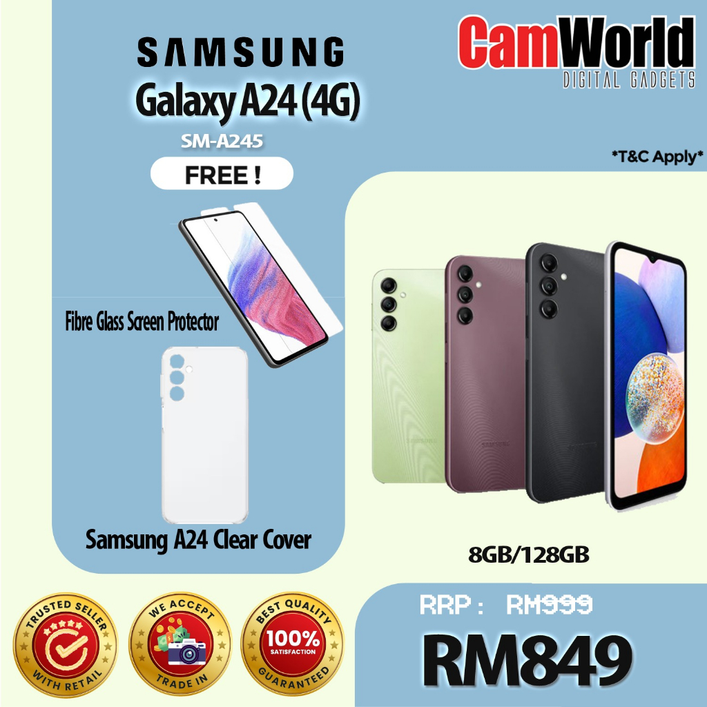 Samsung Galaxy A24 4G ( SM-A245 ) ( 8GB +128GB ) Package | Shopee Malaysia