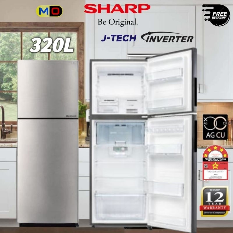 Sharp 320L Refrigerator Inverter SJ3222MSS | Shopee Malaysia