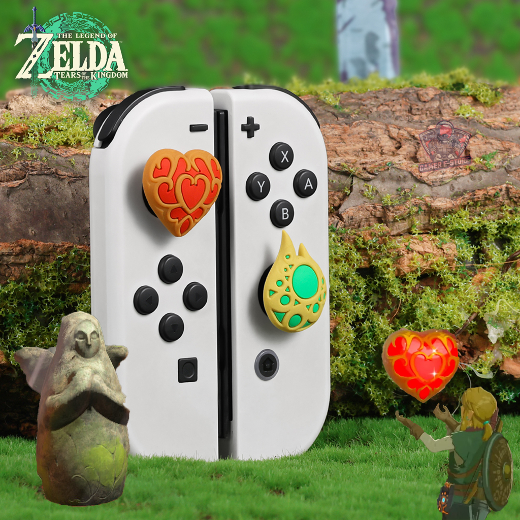 Zelda Heart Container Stamina Vessel Nintendo Switch Joycon Thumb Grip ...