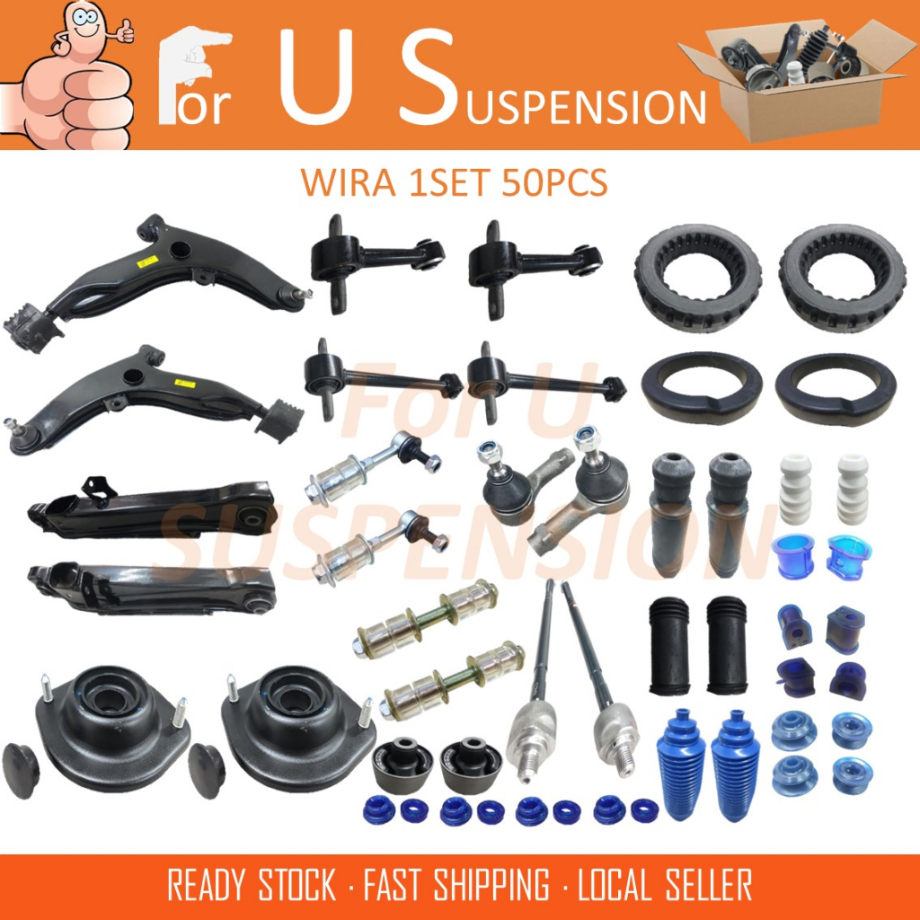 1 COMBO SET 50 PIECES !!! PROTON WIRA 1.3 1.5 1.6 1.8-FRONT SUSPENSION ...