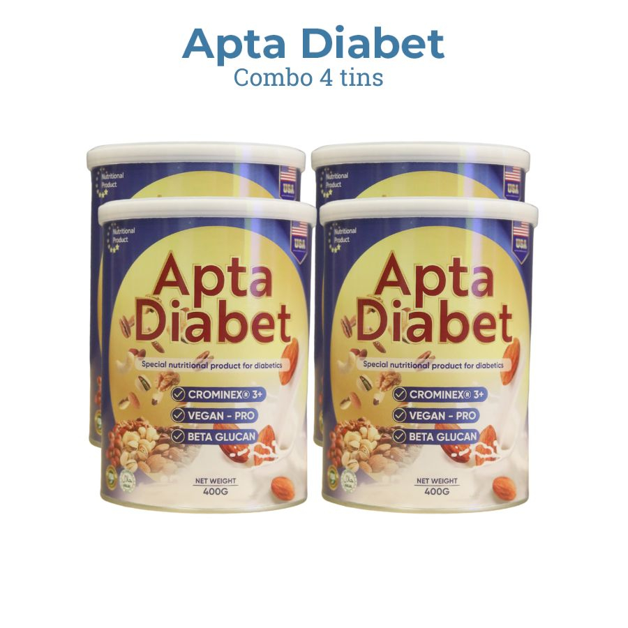 Combo 4 Apta Diabet Diabetic Milk Powder (400gr x 4) Nut Milk Powder ...