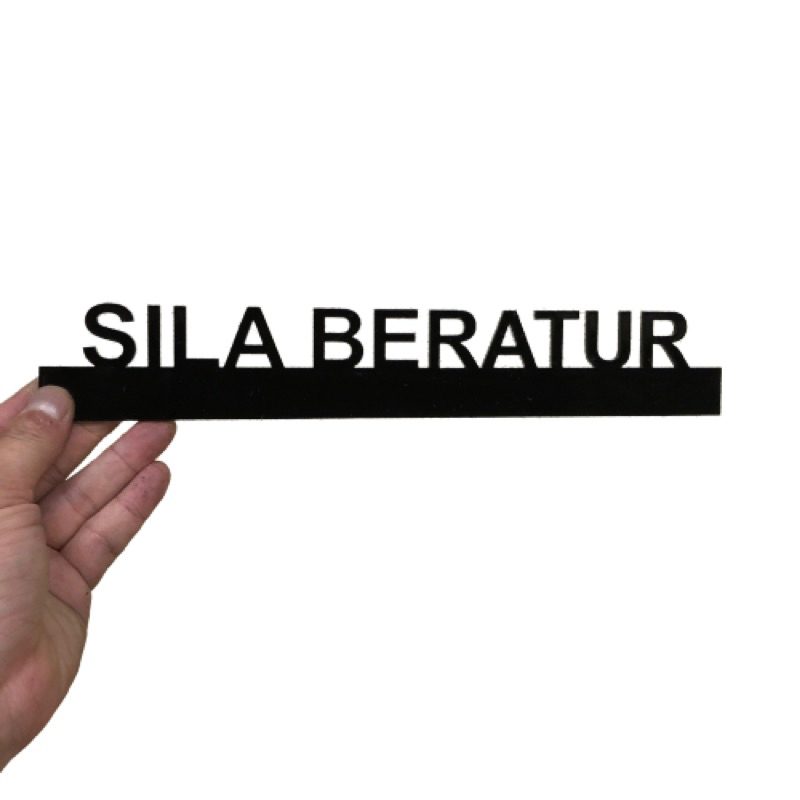 sila beratur queue here Mordern and minimalism design signage simple ...