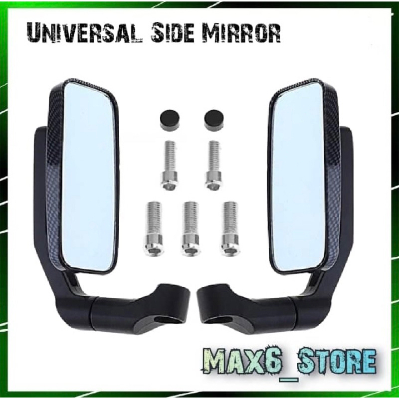 Side Mirror Rear View Motorcycle Alloy CNC Racing Rectangle Design All ...