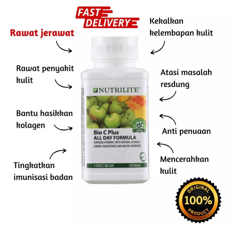 🔥READY STOCK🔥 Nutrilite Amway Bio C Plus | Vit C Viral | Supplement cantikkan luaran dan dalaman ...