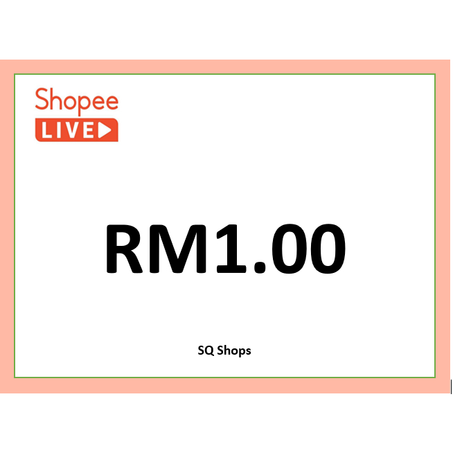 RM1.00 FOR LIVE USE ONLY | Shopee Malaysia