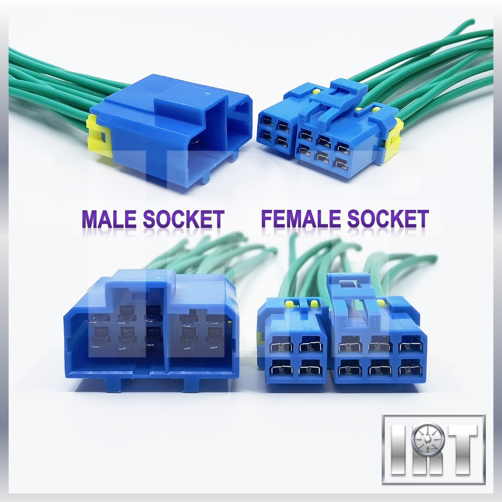 10 Pin Socket Connector Wire Wiring Terminal Soket Kereta Harness ...