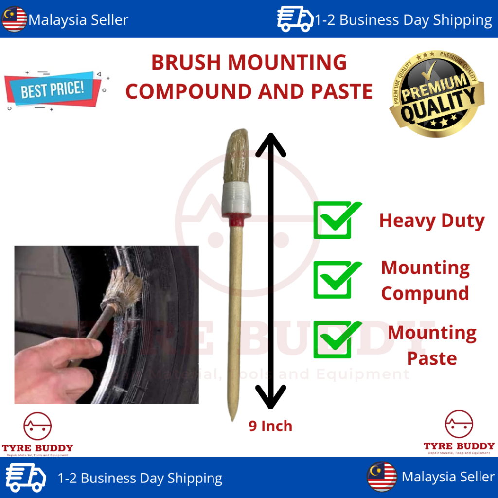 BRUSH FOR TIRE MOUNTING COMPOUND AND PASTE HEAVY DUTY (20mm) | Shopee ...
