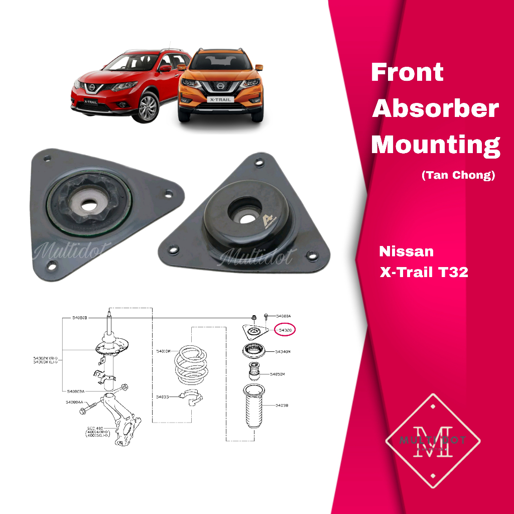 Nissan X-Trail T32L Front Absorber Mounting (Tan Chong Autoplus) T32 ...