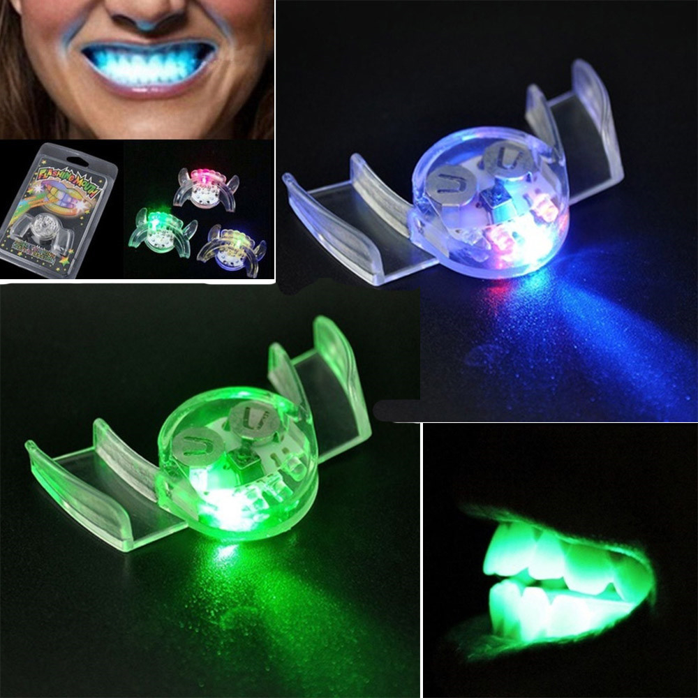 Halloween Flashing LED Mouth Brace Glow Teeth | Shopee Malaysia