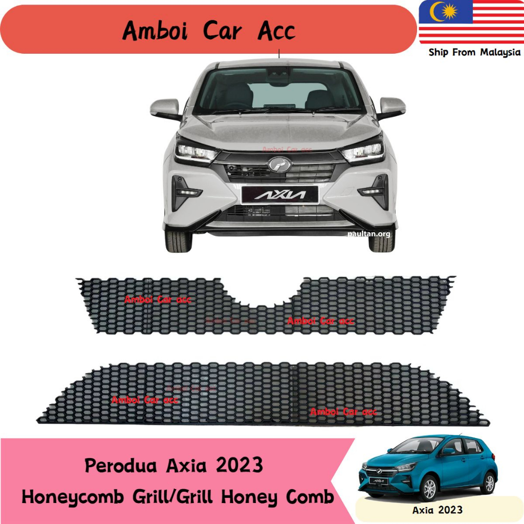 Perodua Axia 2023 Honeycomb Grill/Grill Honey Comb | Shopee Malaysia