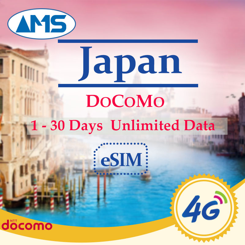 Japan esim docomo 1-30 Days 4G High Speed Data Unlimited Data Japan SIM Card docomo Prepaid sim ...