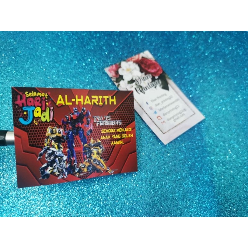 sticker BIRTHDAY tema TRANSFORMER merah | Shopee Malaysia
