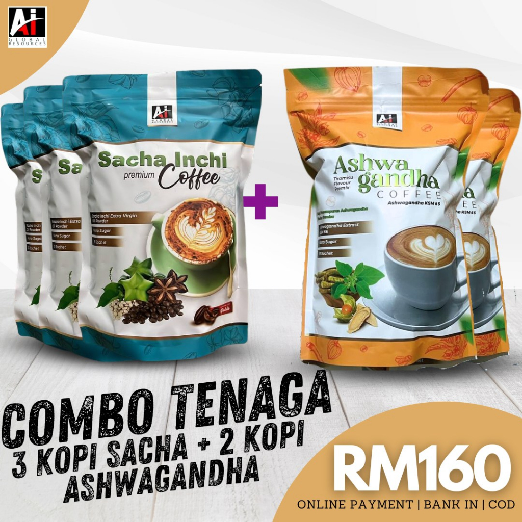 Kopi Sacha Inchi Premium 3 Kopi Ashwagandha 2 KSM 66 Original Ai Global ...