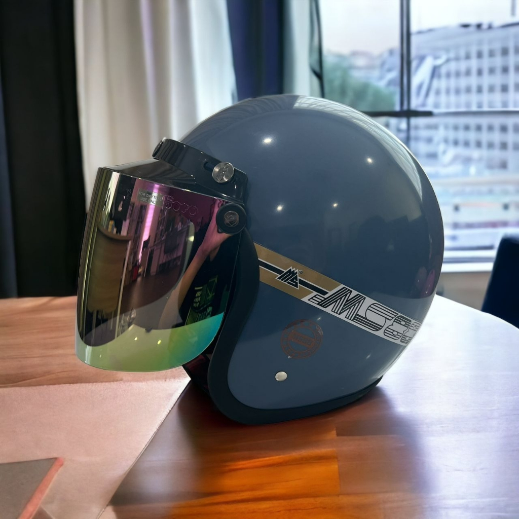 100% Original Ms88 Helmet Sekali Combo Set Dengan Visor Rainbow 2 Tone ...