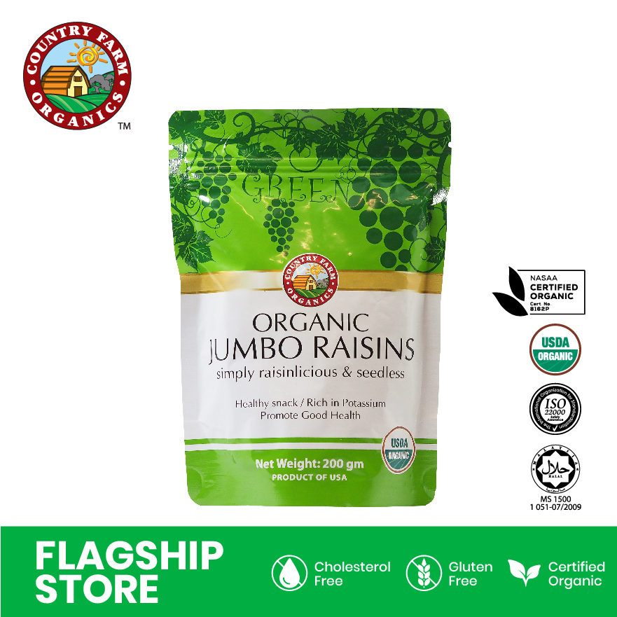 Country Farm Organics - Organic Dried Green Raisins (200g) | Shopee ...