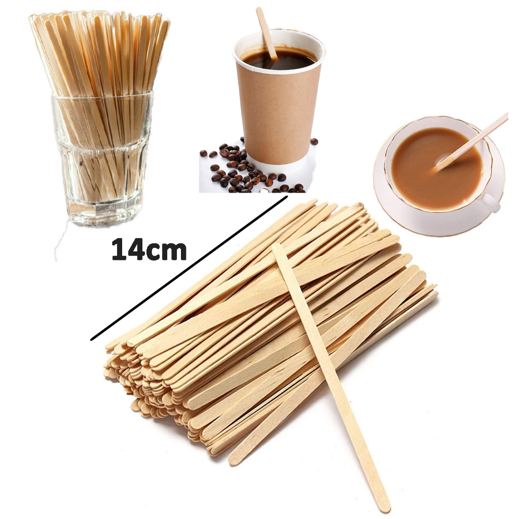 [500pcs±] Birchwood Wooden Stirrer | Disposable Coffee Stirrer | Tea ...