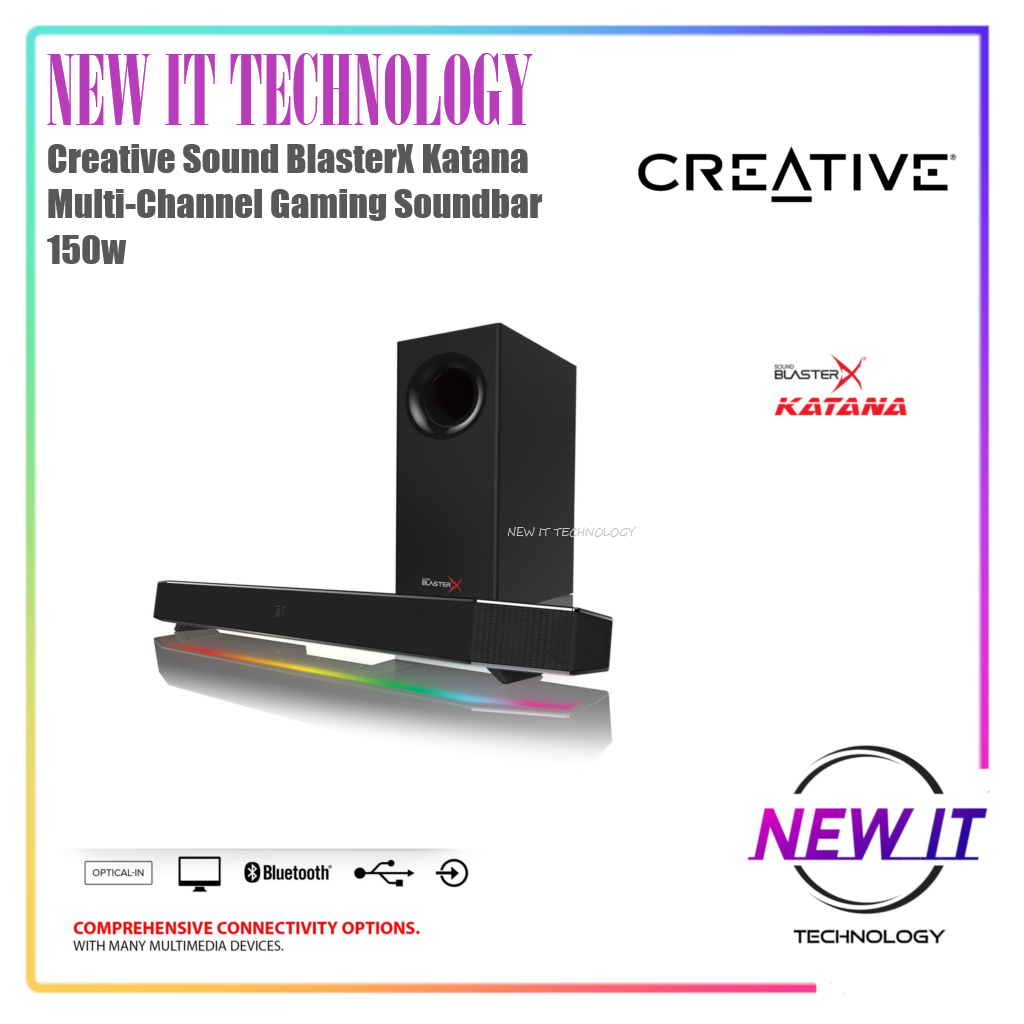 Creative Sound BlasterX Katana Multi-Channel Gaming Soundbar 150w ...