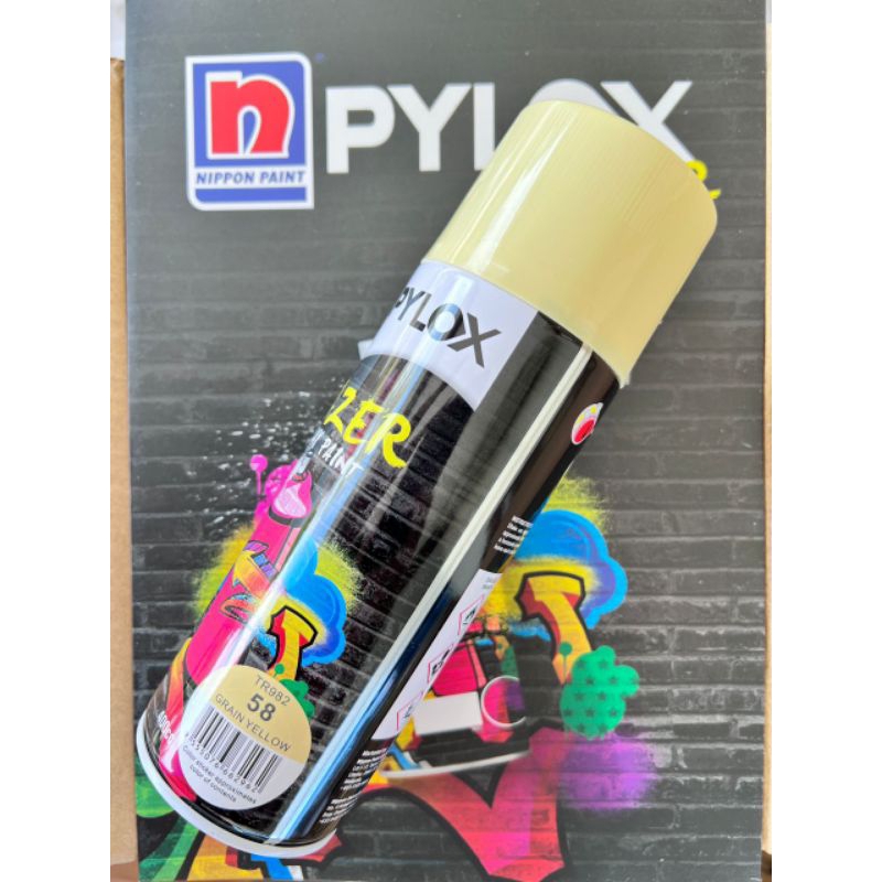 Nippon Pylox Lazer spray tin 400cc/Solid/Matt Black/Clear/Metallic/Anti ...
