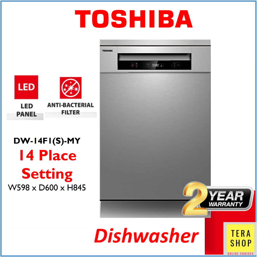 Toshiba 14F1(S)-MY Free Standing Dishwasher Machine 118pcs Dinnerware ...