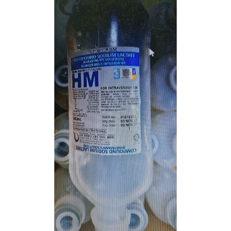 INFUSOL HM Solution Compound Sodium Lactate IV infusion 500ML | Shopee ...