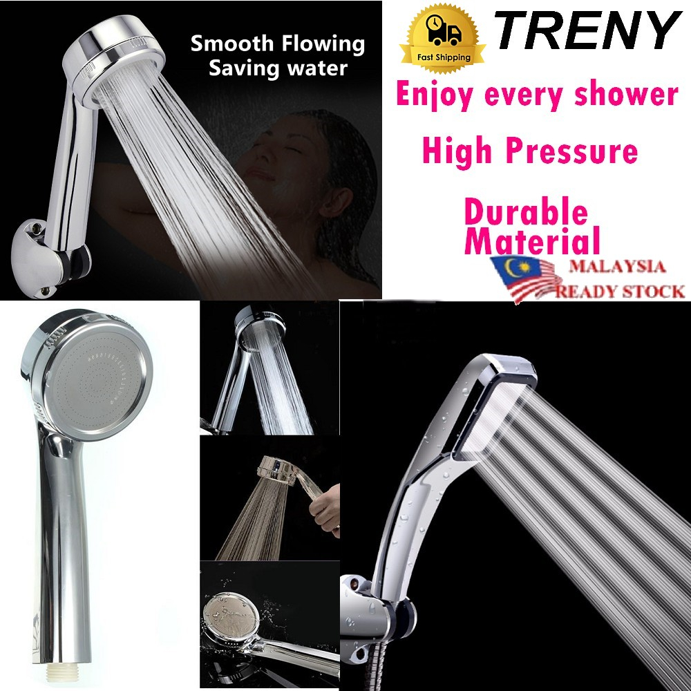 TRENY Practical Turbo Pressure Bath Accessories Handheld Shower Head New SPA Product Bathroom ...